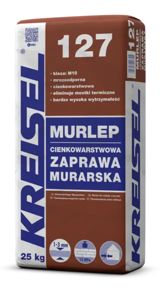 MURLEP 127 M10 Strong, thin-layer masonry mortar for autoclaved aerated ...