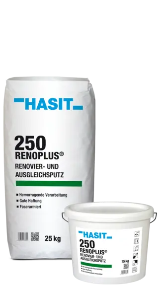 HASIT 250 RENOPLUS® Renovation and levelling plaster
