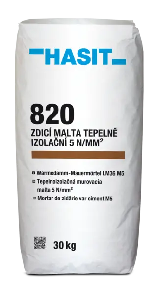 HASIT 820 Zdicí malta tepelně izolační 5 N/mm²